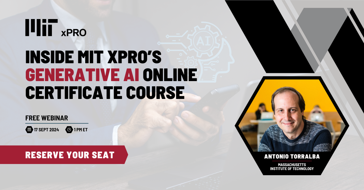 MIT xPRO Generative AI Webinar | CSAIL Alliances MIT xPRO Generative AI Webinar | CSAIL Alliances